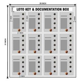 KRM LOTO – GROUP LOCKOUT BOX CABINET 4 LOCK WITH 12 BOXES