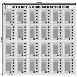 KRM LOTO – GROUP LOCKOUT BOX CABINET 5 LOCK WITH 24 BOXES
