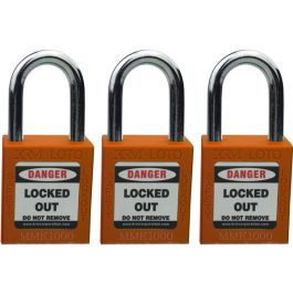 OSHA Safety Isolation Lockout Padlock - Metal Shackle with Differ Key ...