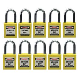 OSHA Safety Isolation Lockout Padlock - Metal Shackle with Differ Key ...
