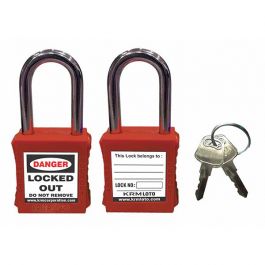 KRM LOTO - LOCK TAG PADLOCK METAL SHACKLE- ECONOMY RANGE-5 LEVEL (WITH ...