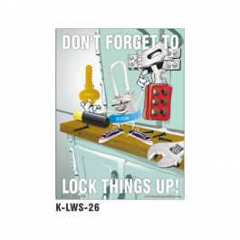 KRM LOTO LOCKOUT TAGOUT SIGNS - WALL MOUNTED (SET OF 10 PCS)(450 mm x ...