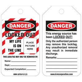DANGER - LOCKED OUT TAG TAG (SET OF 10 PCS)