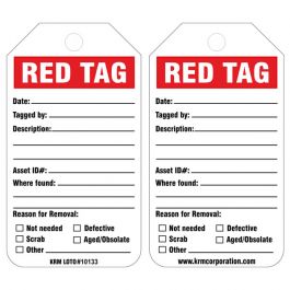 KRM LOTO - RED TAG ( SET OF 10 PCS)