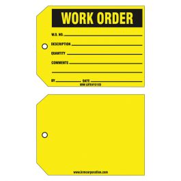 KRM LOTO - WORK ORDER TAG (SET OF 10 PCS)