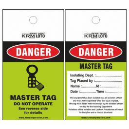 DANGER - MASTER TAGS ( SET OF 10 PCS)