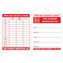 KRM LOTO - FIRE HYDRANT INSPECTION (CUSTOMISED TAG) (SET OF 10 PCS)
