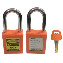 OSHA Safety Lock Tag Padlock - Metal Shackle with Differ Key