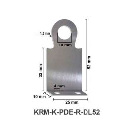 100PCS KRM LOTO - PADLOCK EYE - DOUBLE LARGE- RIGHT ANGLED