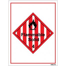 Self Adhesive Labels - Flammable Solid (Set of 10 pcs)