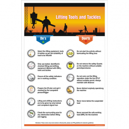KRM LOTO - LIFTING TOOLS AND TACKLES SAFETY POSTER (ACP SHEET) 6ft X 4ft