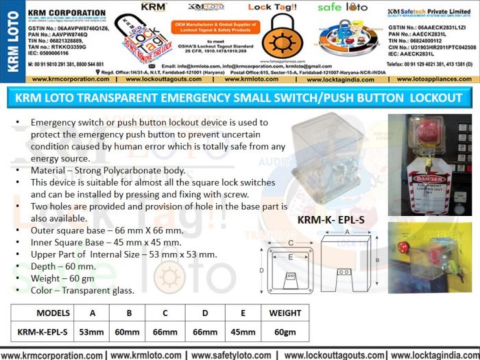 Lockout Tagout On Emergency Stop Button